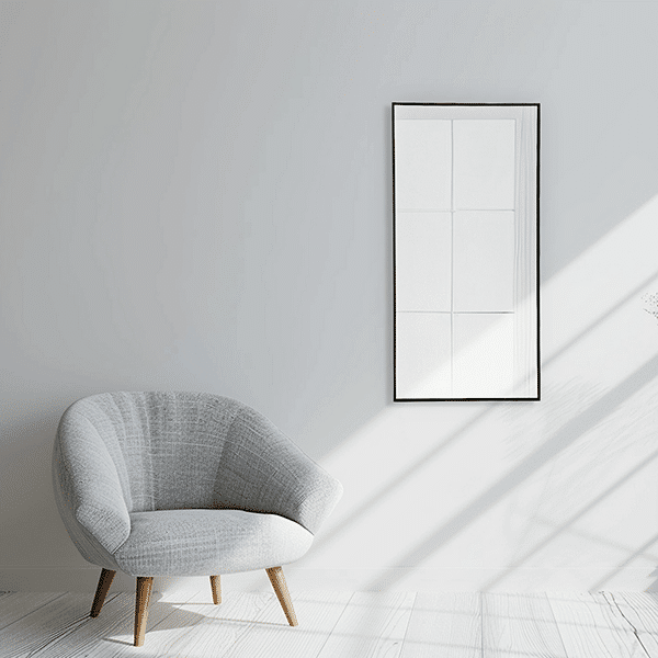 Black Framed Rectangular Wall Mirror Modern 50cm x 100cm Full-Length M ...